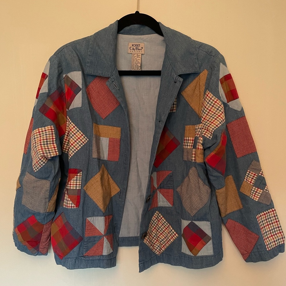 Vintage Quilt Denim Jacket - Gem